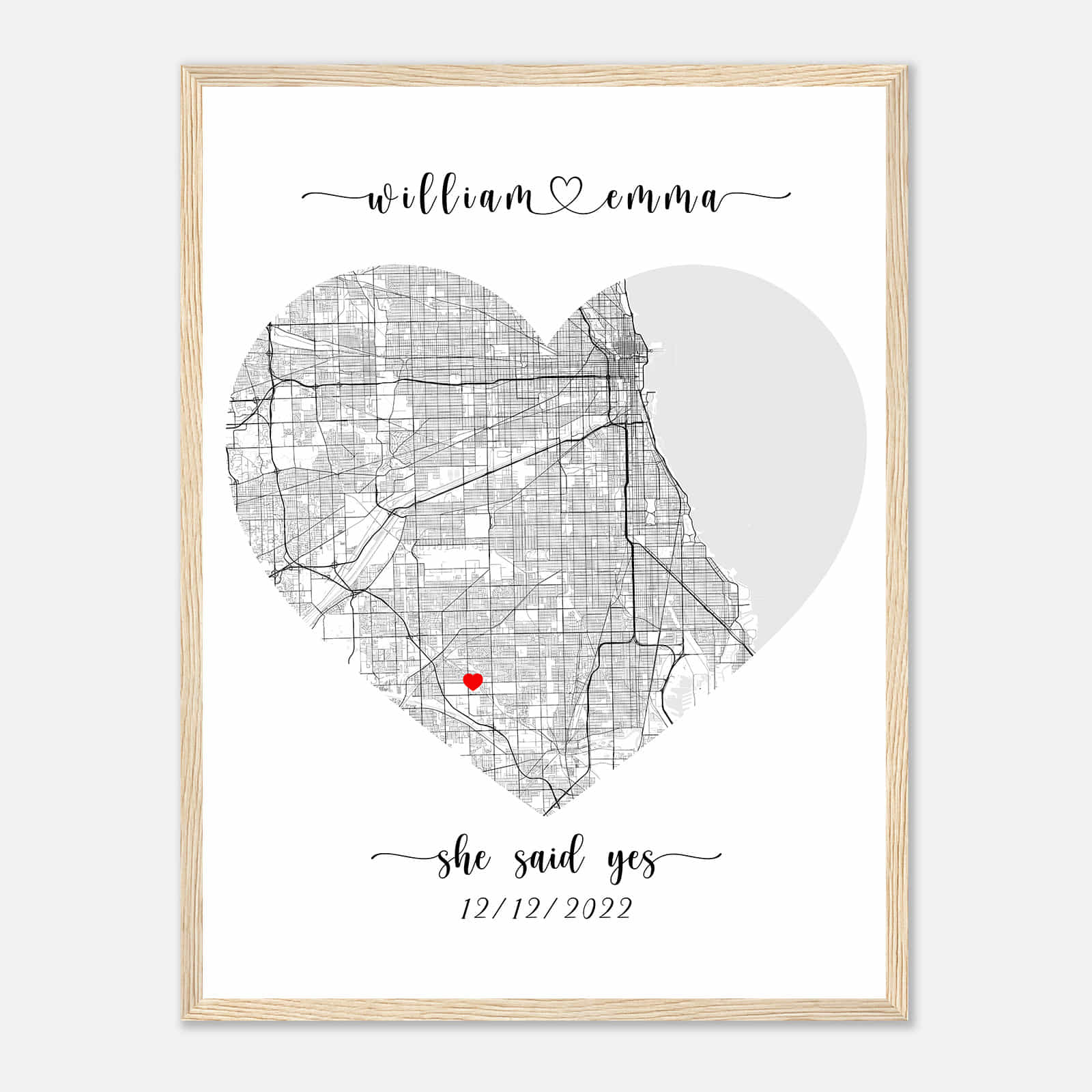 Heart Shape Custom Map Poster - The Perfect Gift for Any Special ...